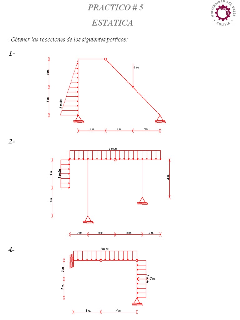 Ejercicios de Estatica | PDF