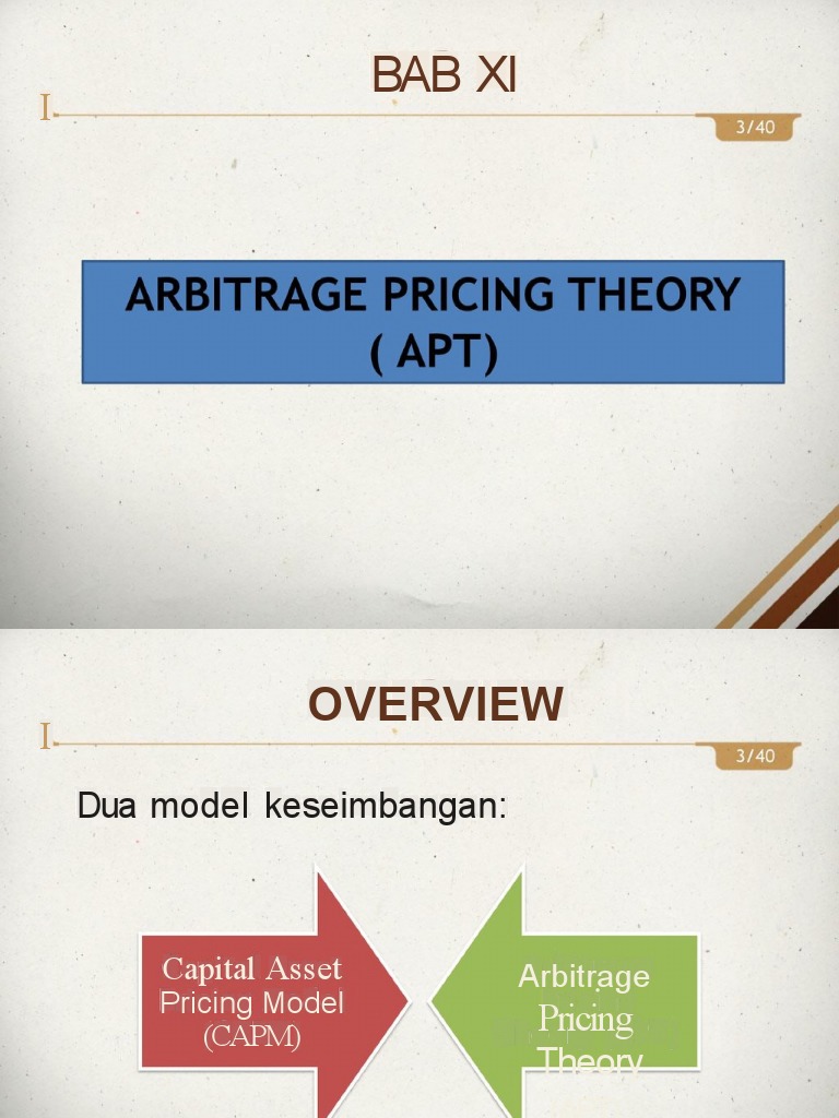 Arbitrage Pricing Theory | PDF