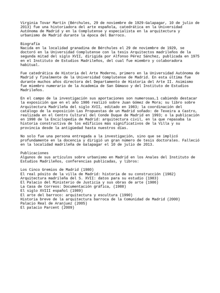 Virginia Tovar Martin | PDF