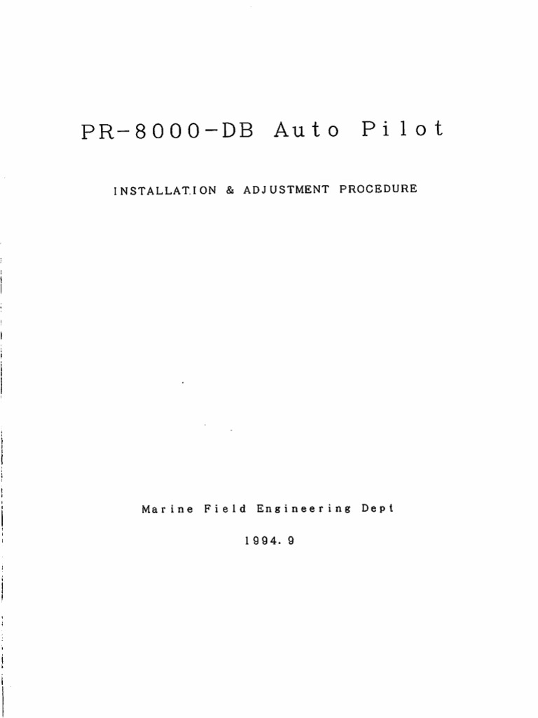 pr8000 Autopilot 20090720 | PDF