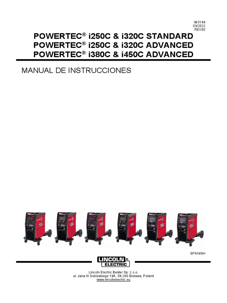 MANUAL - LINCOLN POWERTEC I250c Advanced | PDF