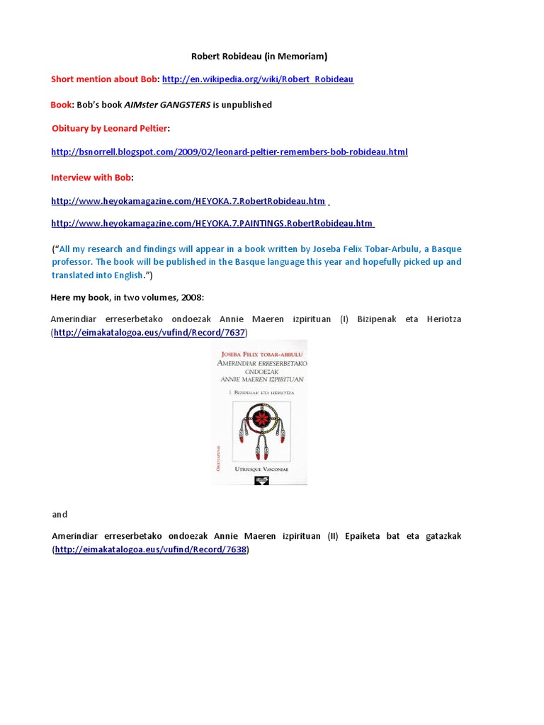 Robert Robideau's Legacy & AIM Controversies | PDF | The United States ...