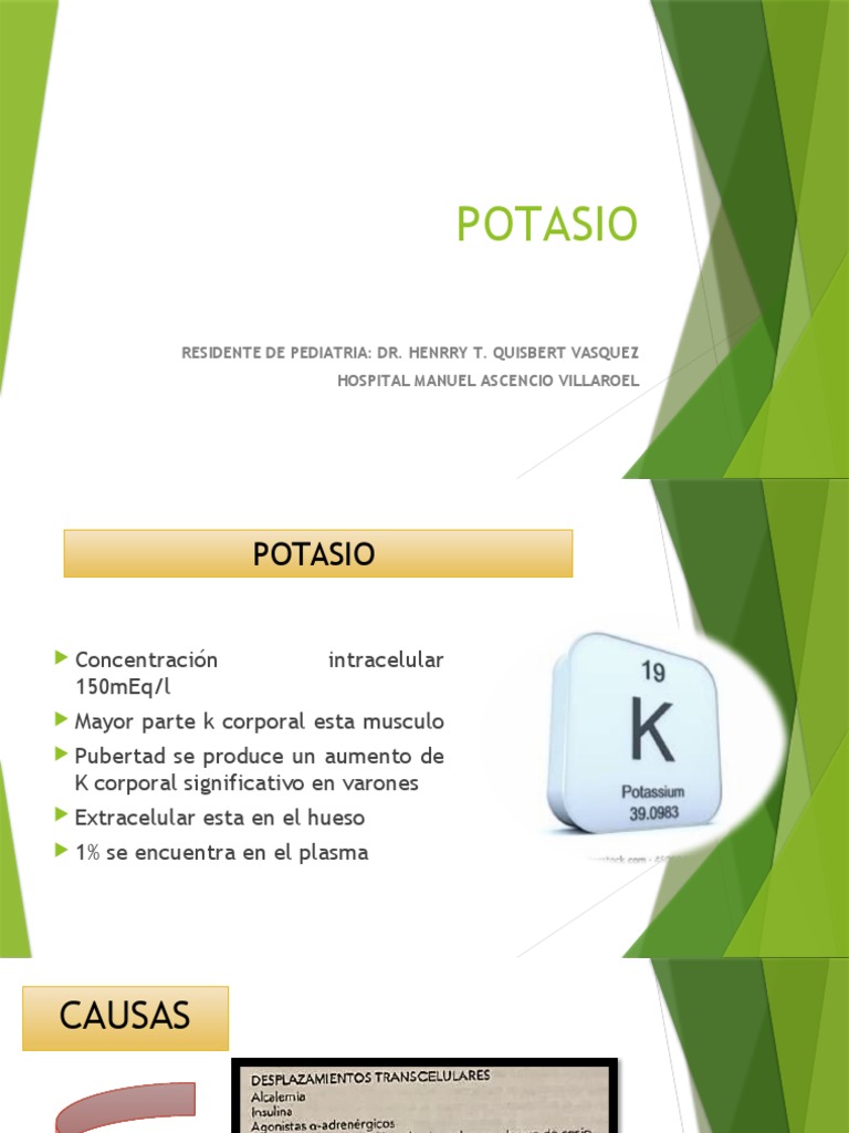 POTASIO | PDF | Potasio | Química