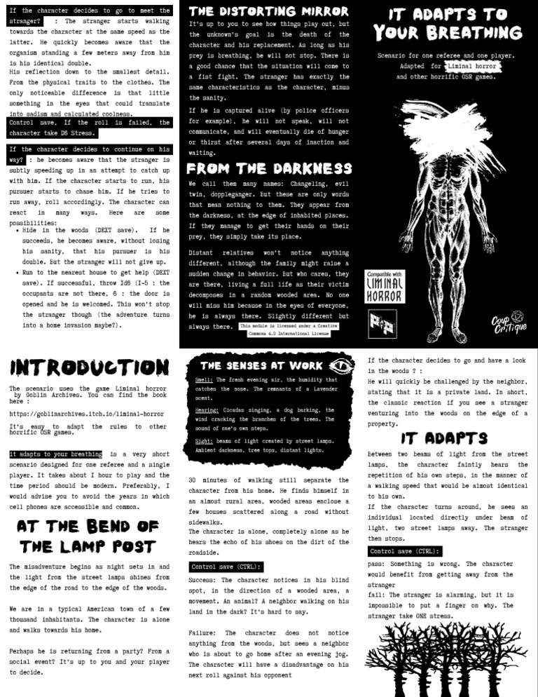 It Adapts To Your Breathing - Liminal Horror Version | PDF