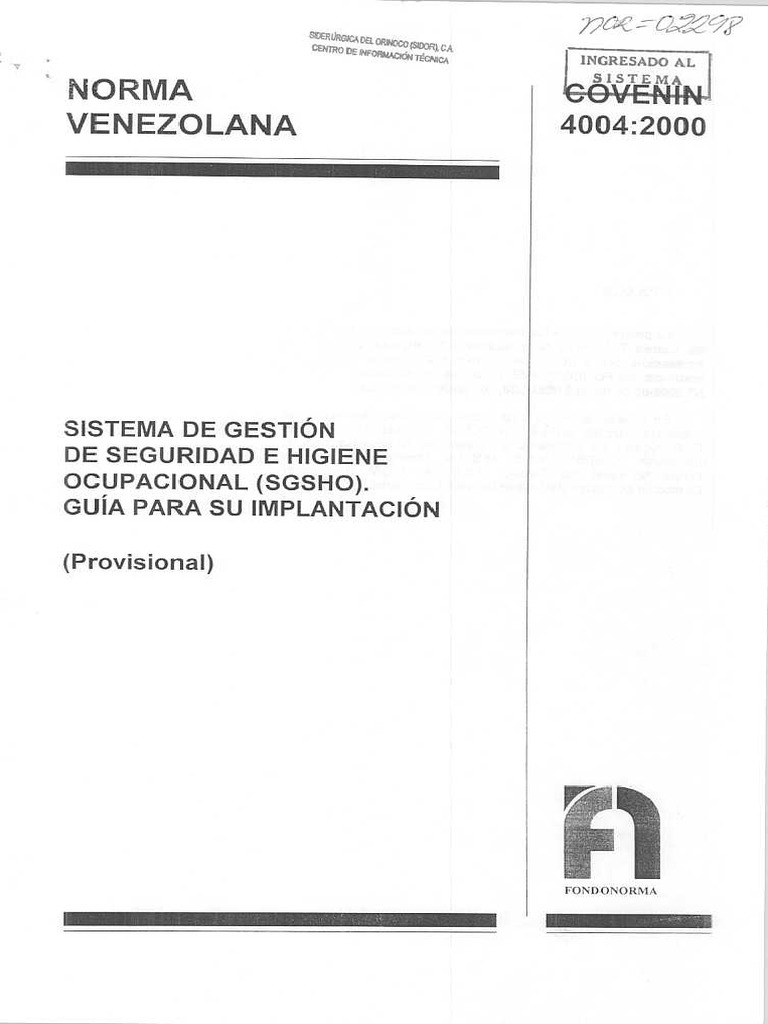 Covenin 4004 2000 | PDF