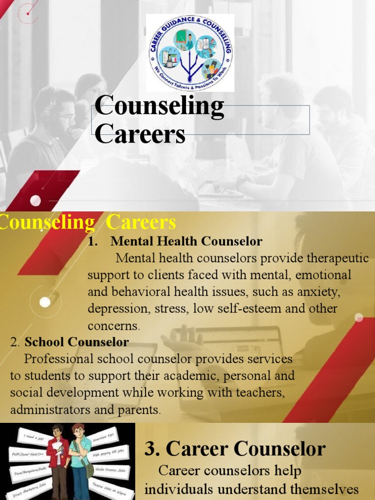 Types of Counseling Careers Explained | PDF | Psychotherapy | Mental Health