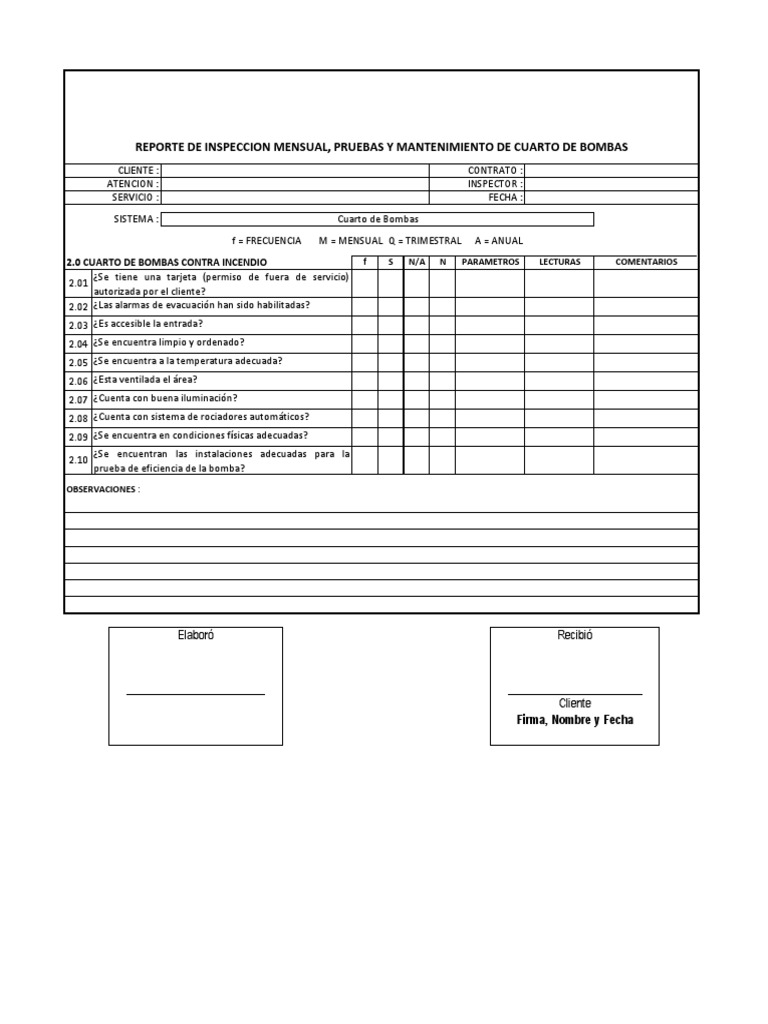 1.-Formato Cuarto de Bombas | PDF 1.-Formato Cuarto de Bombas | PDF