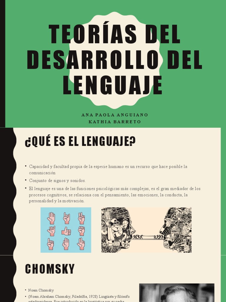 Teorías Del Desarrollo Del Lenguaje | PDF | Aquisición de idioma | Noam Chomsky