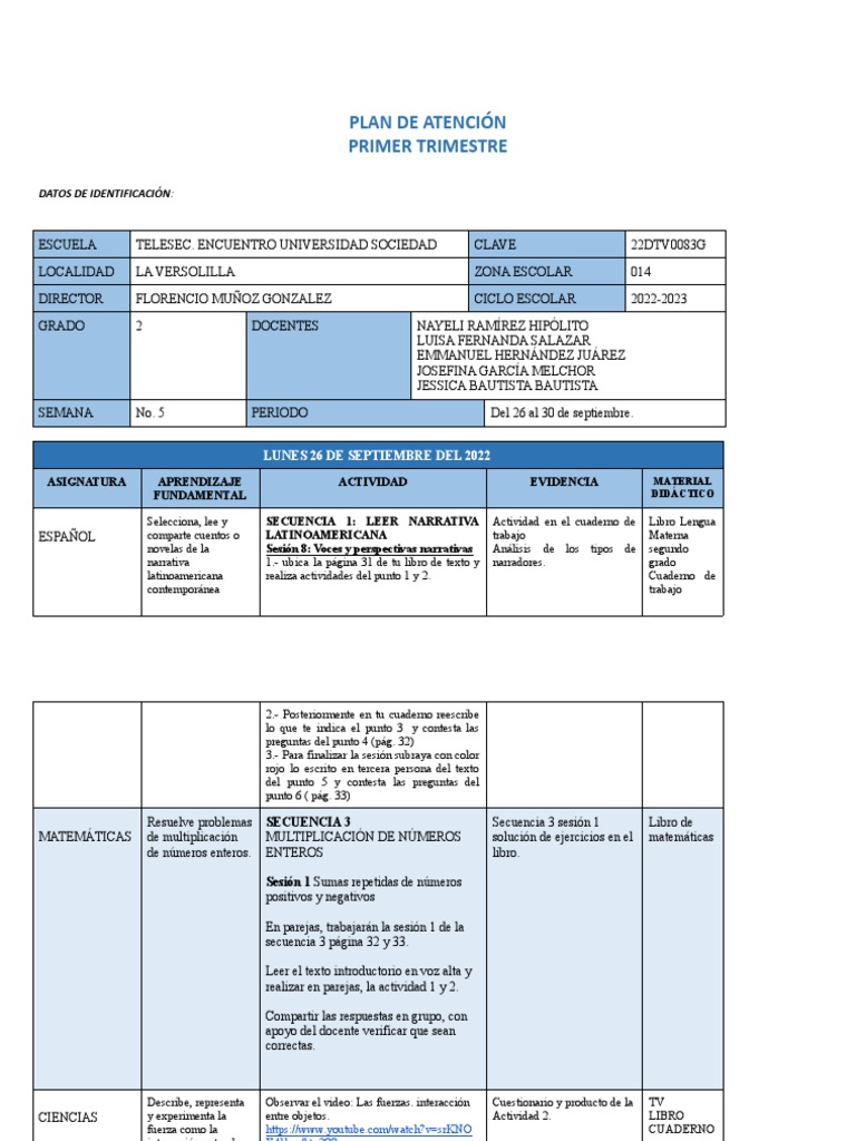 Formato de Plan de Clase - 3 | PDF