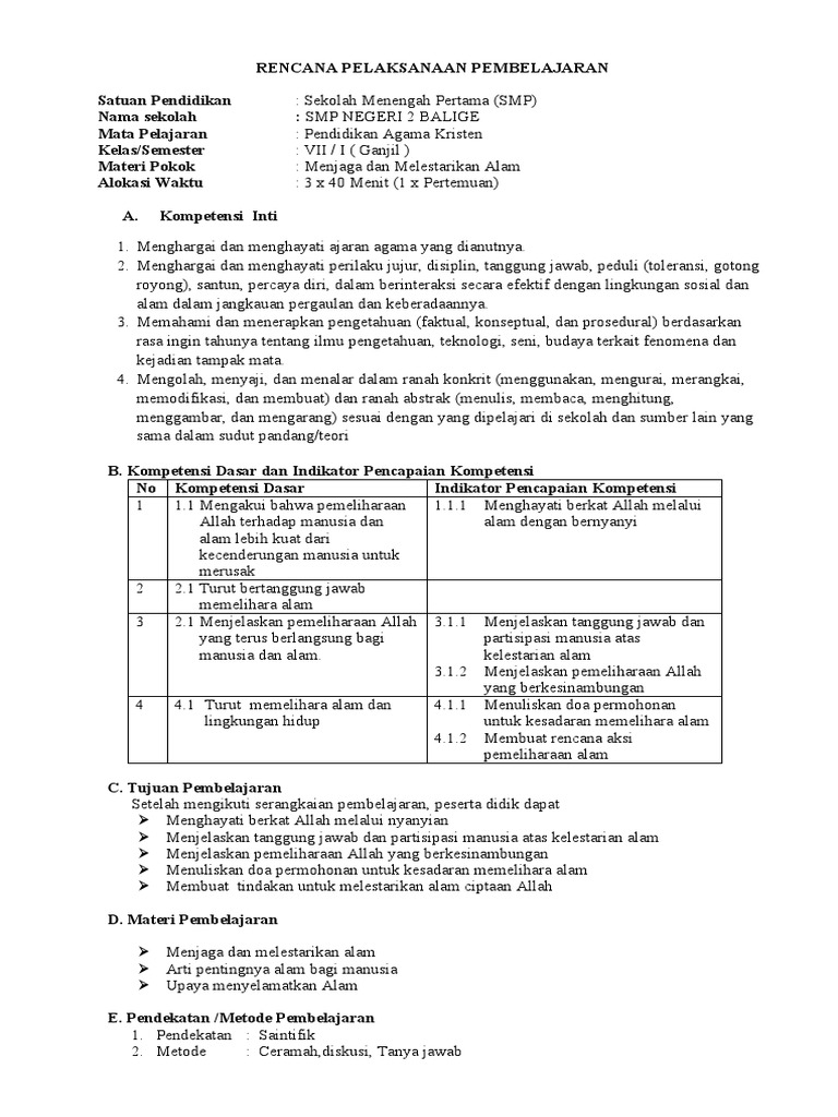 RPP Kelas 7 Bab 5 | PDF | Karier & Perkembangan