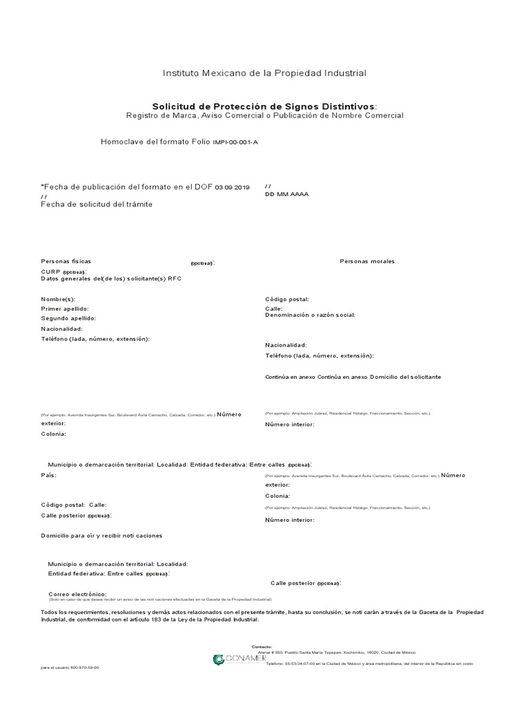 Impi 00 001 A PDF | PDF | Marca comercial | México