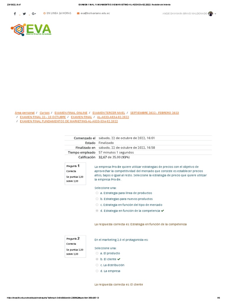Examen Final Fundamentos de Marketing | PDF