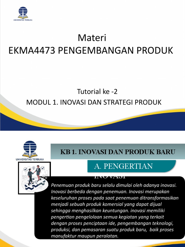 Tutorial 2. EKMA4473. Pengembangan Produk | PDF | Bisnis