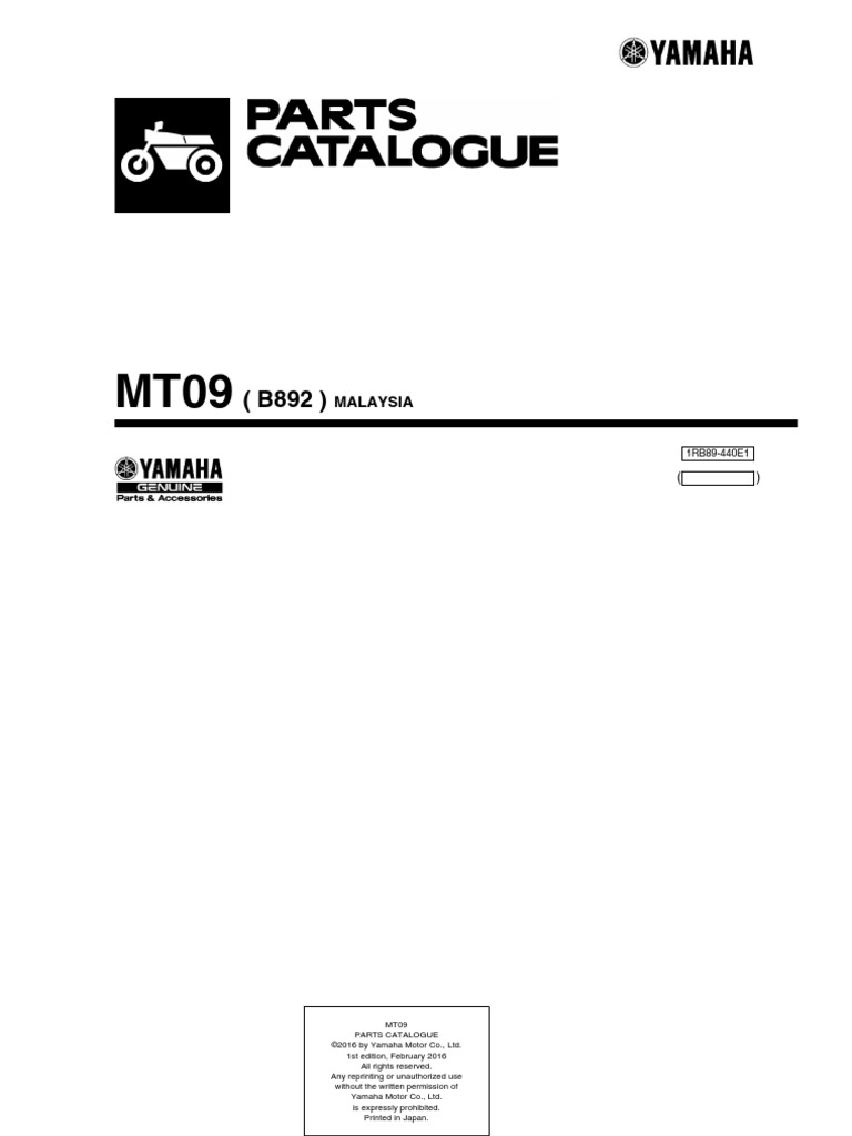 MT09 Parts Catalog | PDF | Screw | Rotating Machines