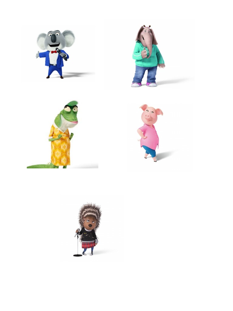 Personajes de Sing | PDF