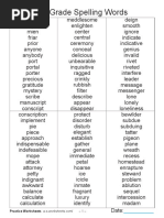 7 Seventh Grade Spelling List | PDF