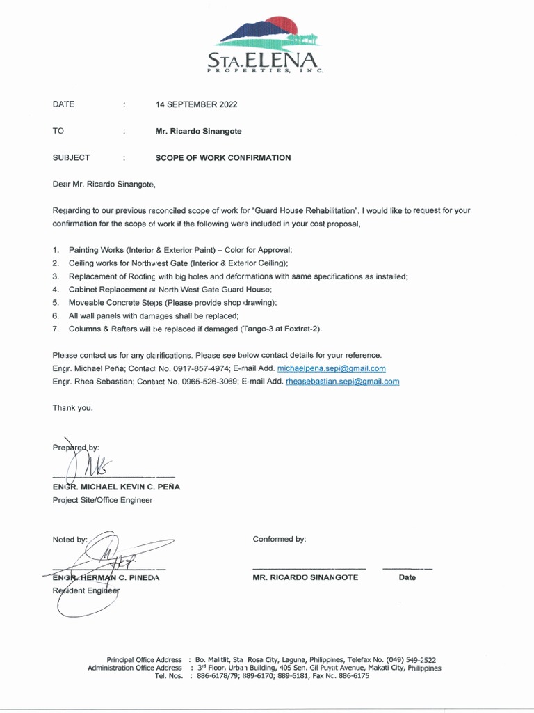 Confirmation Letter | PDF