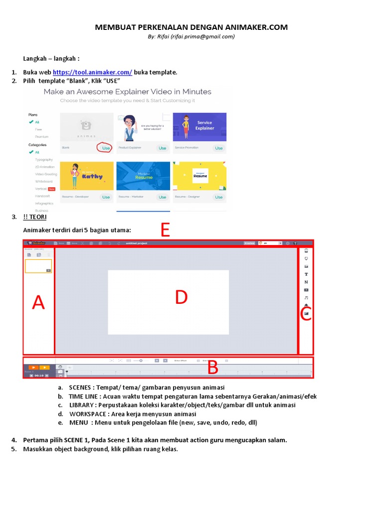 Membuat Perkenalan Dengan Animaker | PDF | Metode & Bahan Ajar | Seni