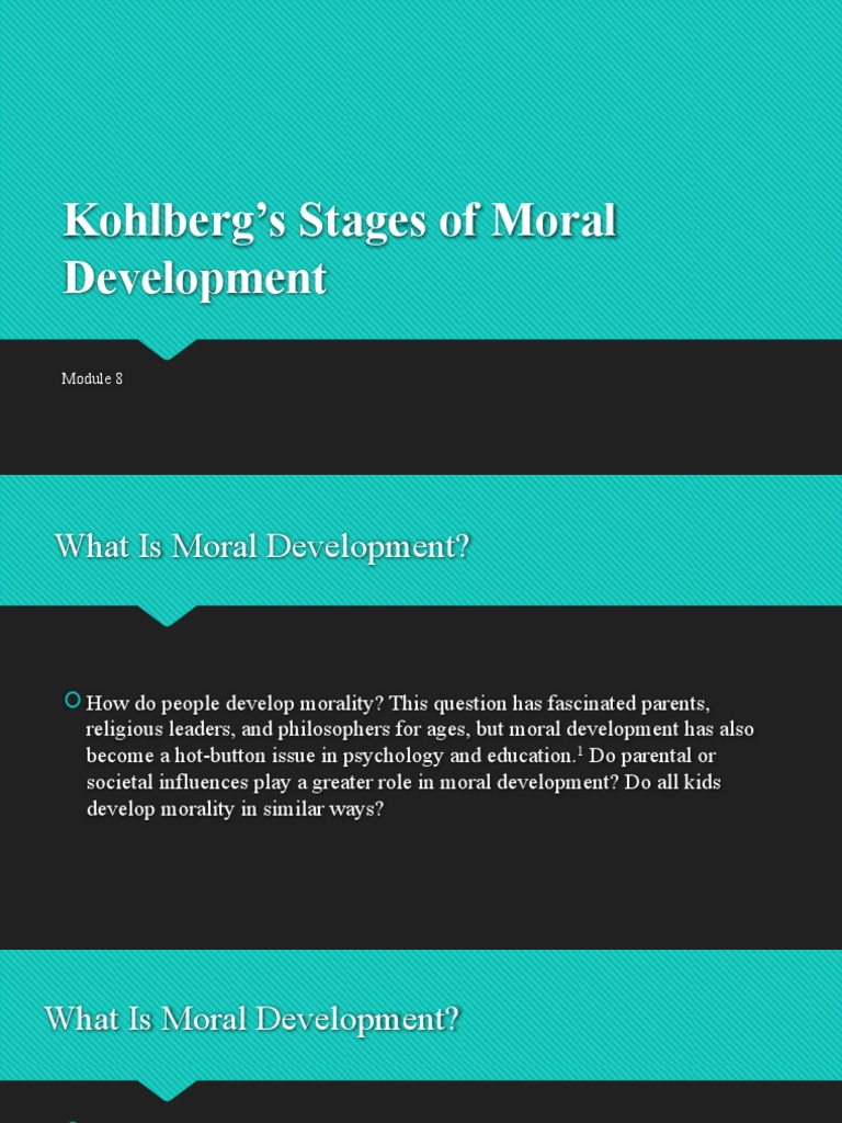 Kohlbergs Stages of Moral Development | PDF