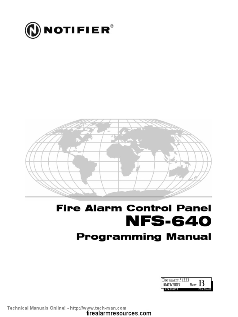 Notifier NFS-640 Programming Manual | PDF | Manufactured Goods ...