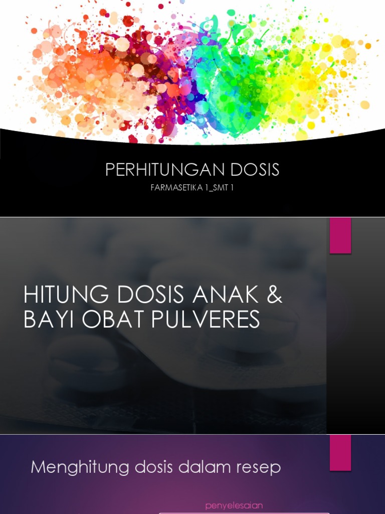 Farmasetika 1 S1 Perhitungan Dosis | PDF