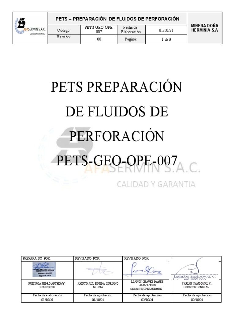 07 Pets Preparacion de Fluidos de Perforacion | PDF