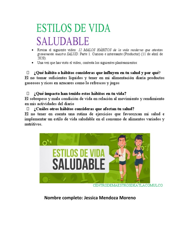 Estilos de Vida Saludable | PDF