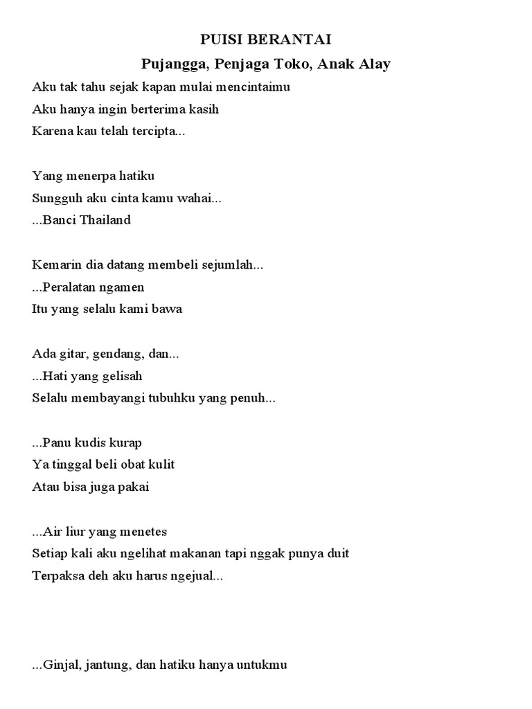 Puisi Berantai: Kreativitas Bersama | PDF