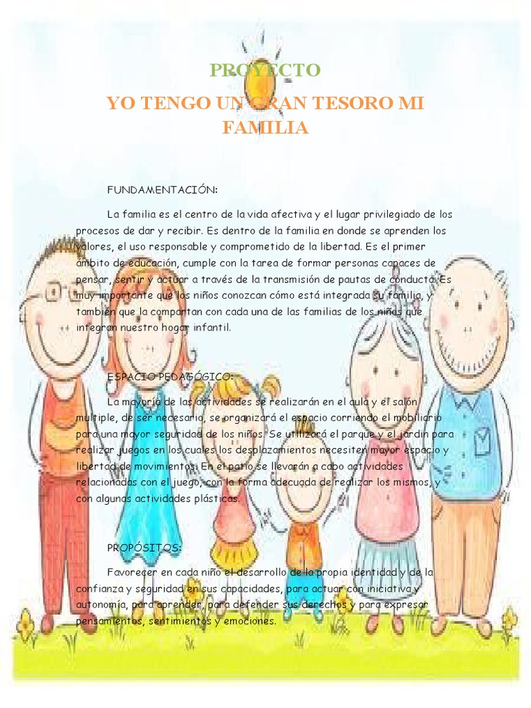 Proyecto "Mi Familia" para Niños | PDF | Salud y bienestar | Ciencia y ...