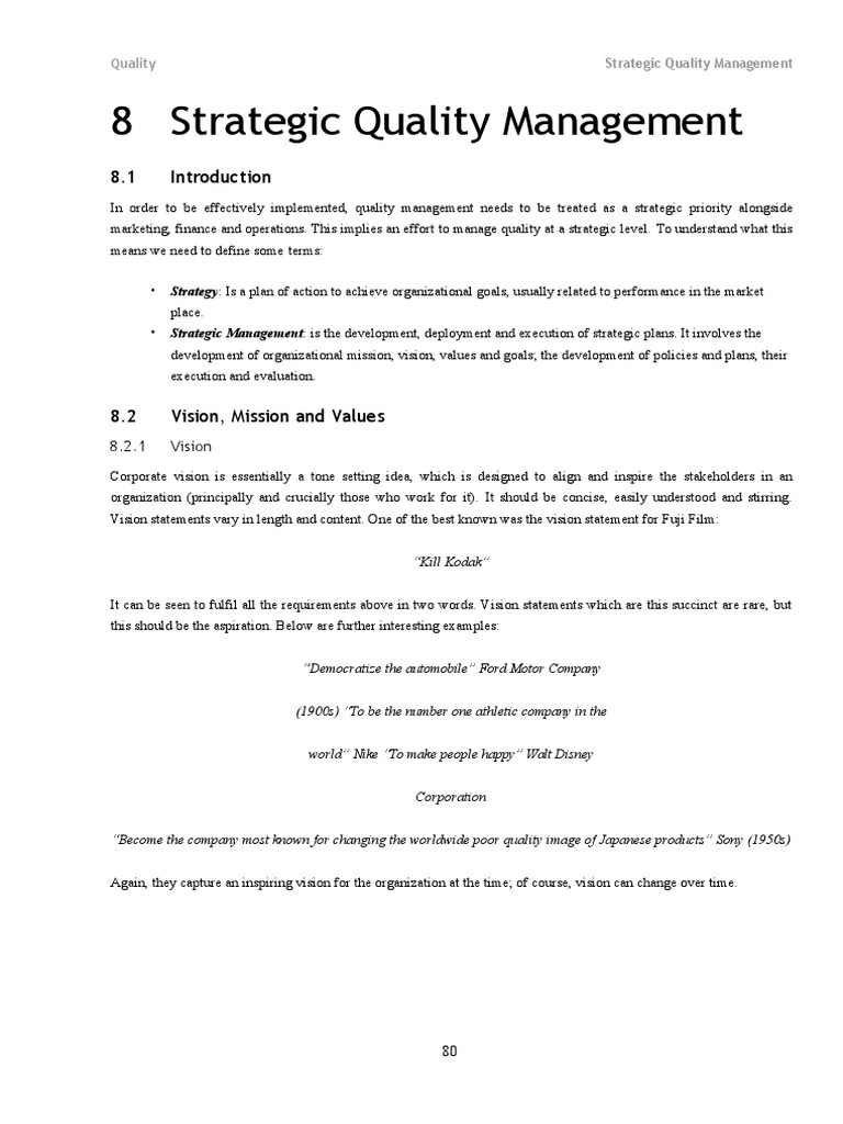 Strategic Quality Management | PDF | Quality Management | Strategic Planning