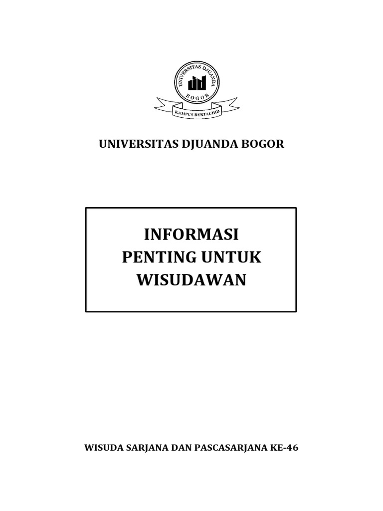 Informasi Penting Untuk Wisudawan | PDF