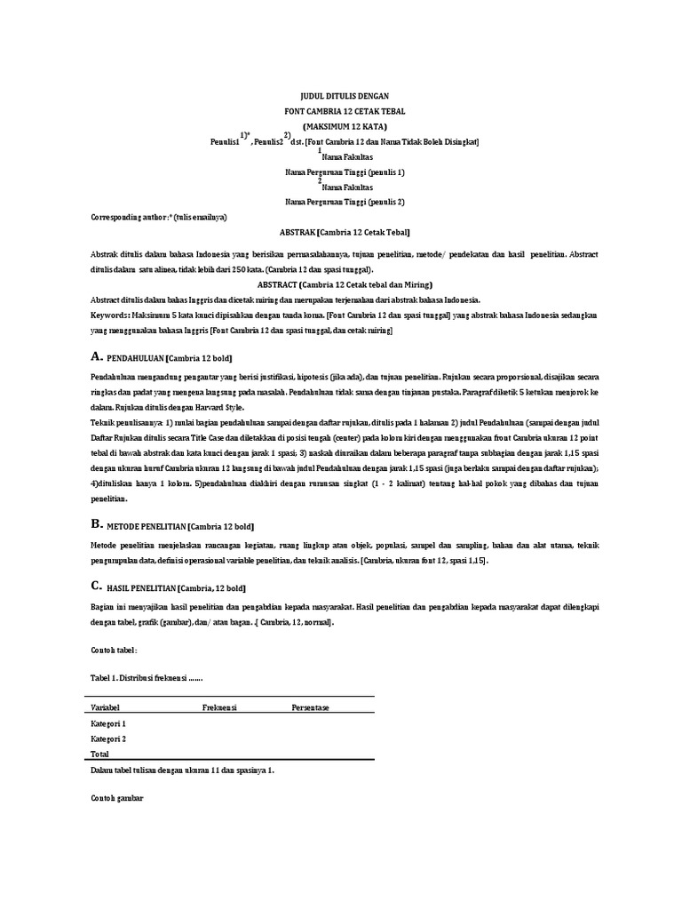 TEMPLATE Jurnal Keperawatan Sinta 4 ICME | PDF