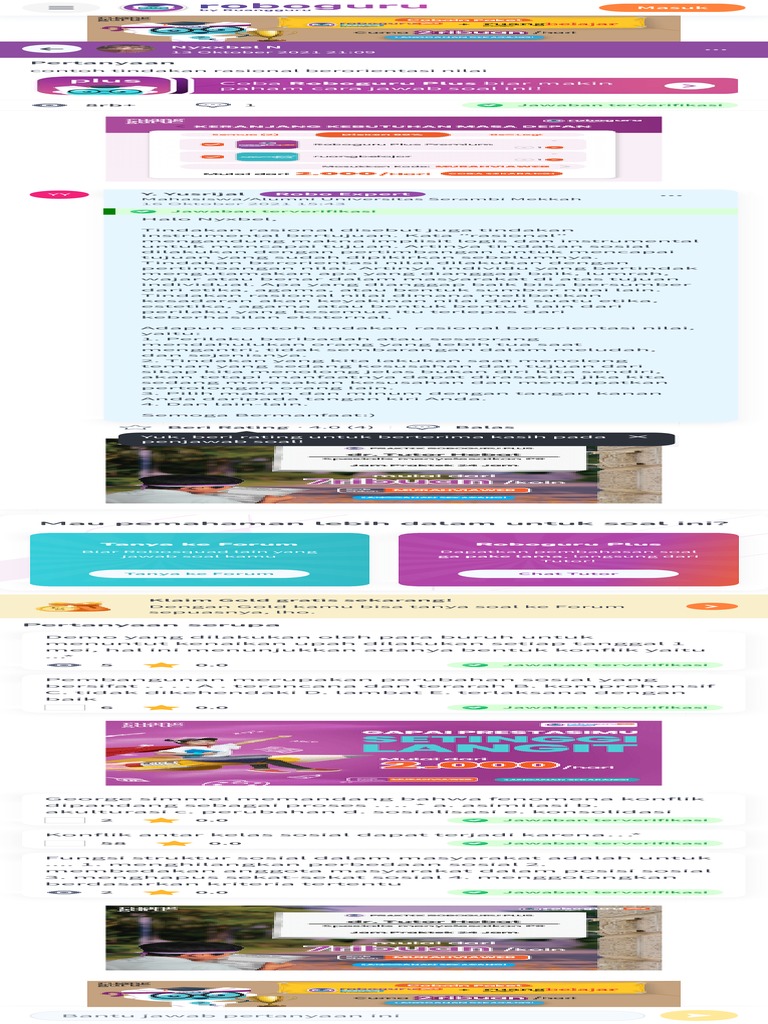 Contoh Tindakan Rasional Berorientasi Nilai | PDF