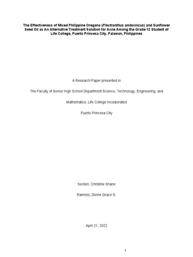 Final Research Project | PDF | Inflammation | Medicine