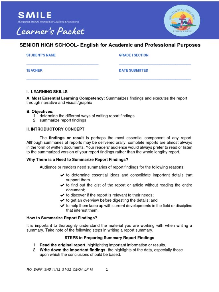 EAPP Grade-11-12 S1-2 Q2-4 LP-18 | PDF | Infographics | Pie Chart