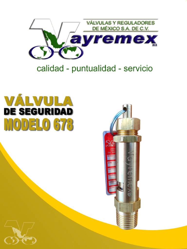vayremex-valvula-de-seguridad-tipo-argolla-678-hoja-tecnica | PDF