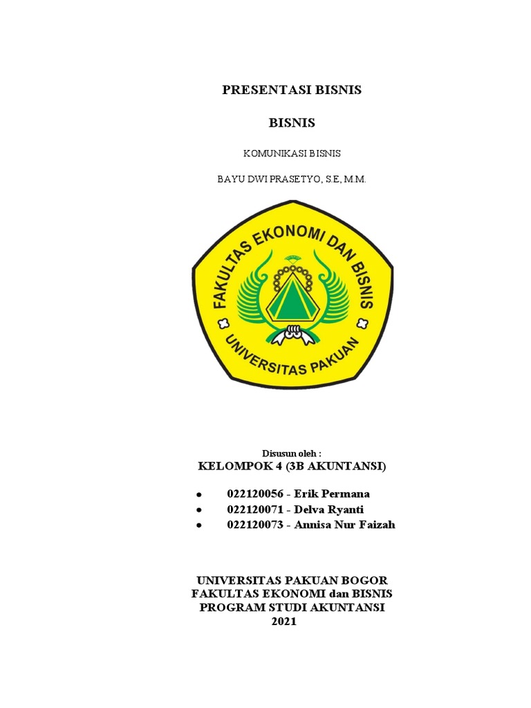 Kelompok 4 - Komunikasi Bisnis - Bab 16 Presentasi Bisnis | PDF