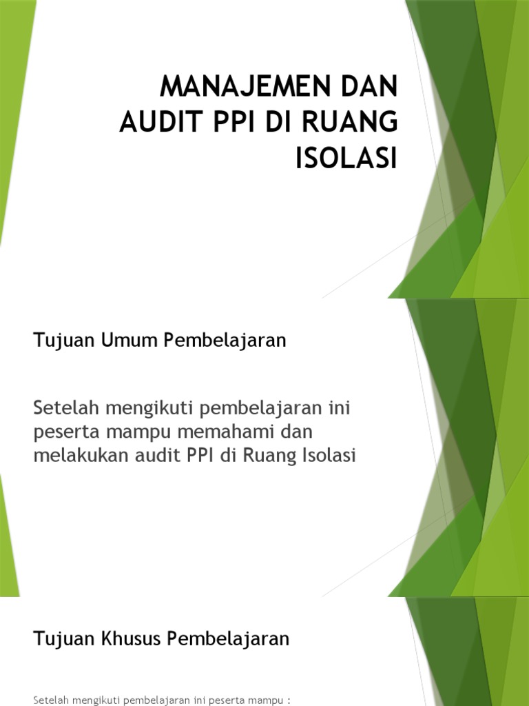 20.manajemen Dan Audit Ppi Di Ruang Isolasi | PDF