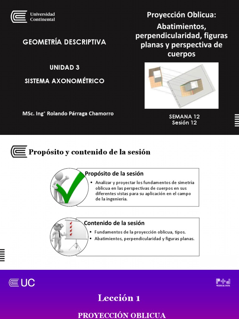 Proyección Oblicua en Ingeniería | PDF | Perspectiva (Gráfica) | Tecnicas artisticas