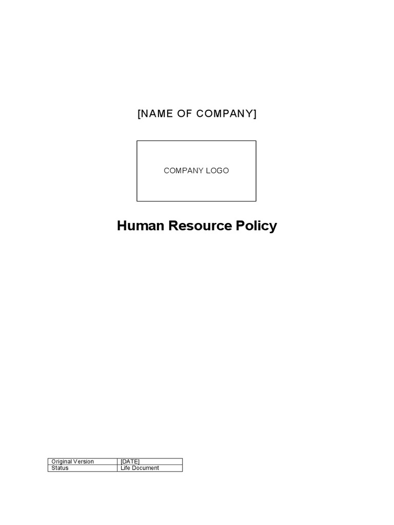 HR Policy Template | PDF