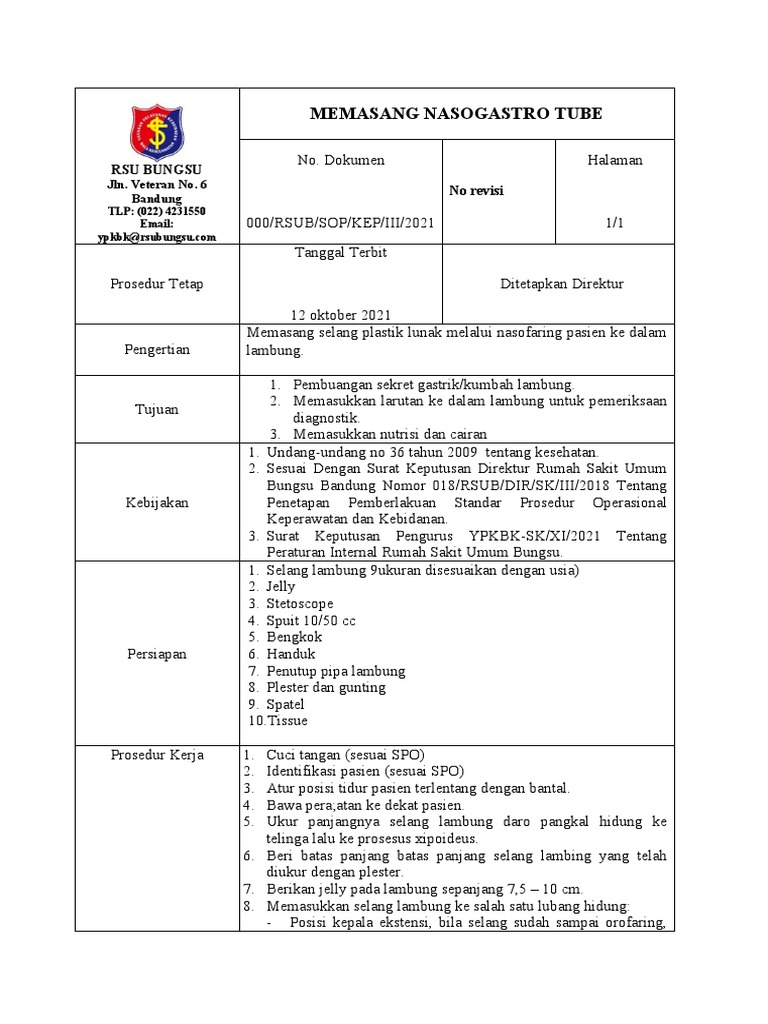 MEMBERIKAN MAKANAN LEWAT SELANG LAMBUNG | PDF