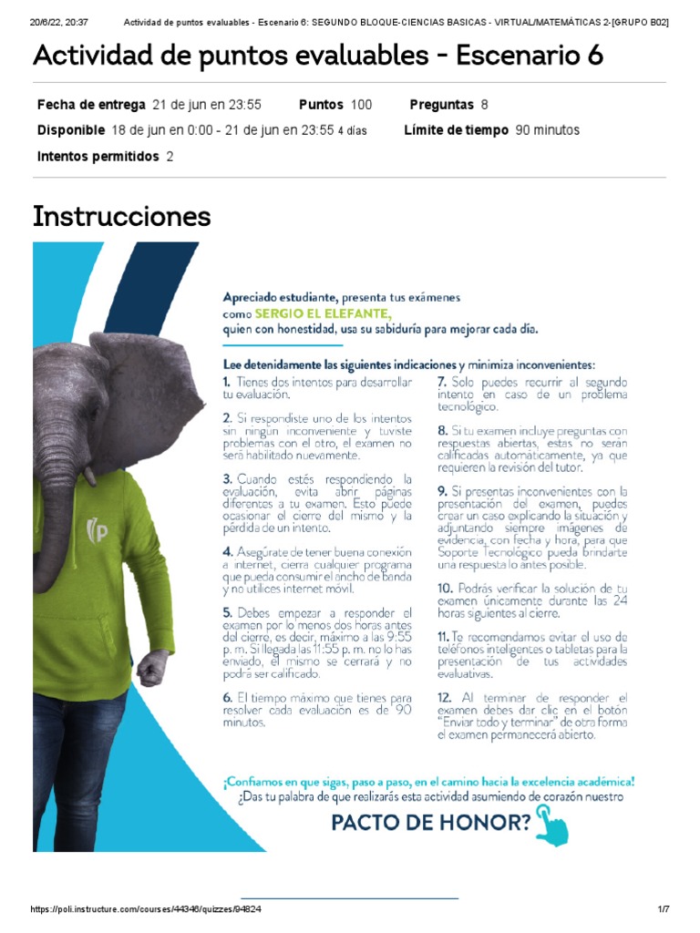 Actividad de Puntos Evaluables - Escenario 6 - SEGUNDO BLOQUE-CIENCIAS BASICAS - VIRTUAL ...
