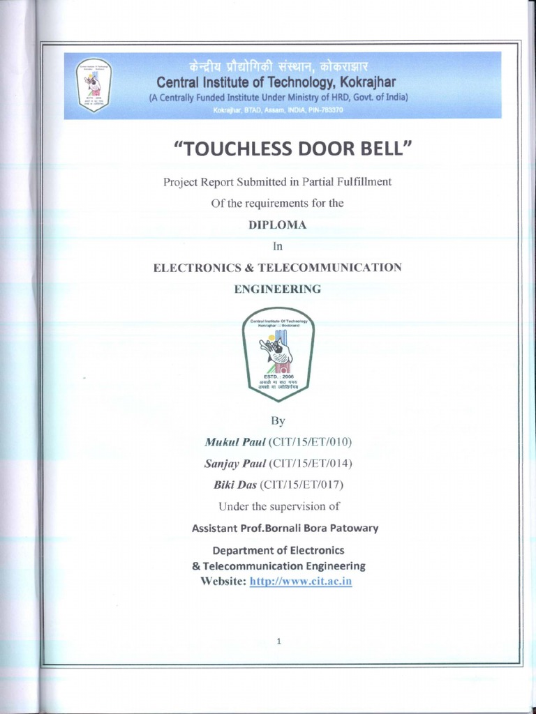 Touchless Door Bell | PDF