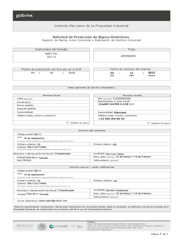 Impi RM Ejemplo | PDF | Marca comercial | México