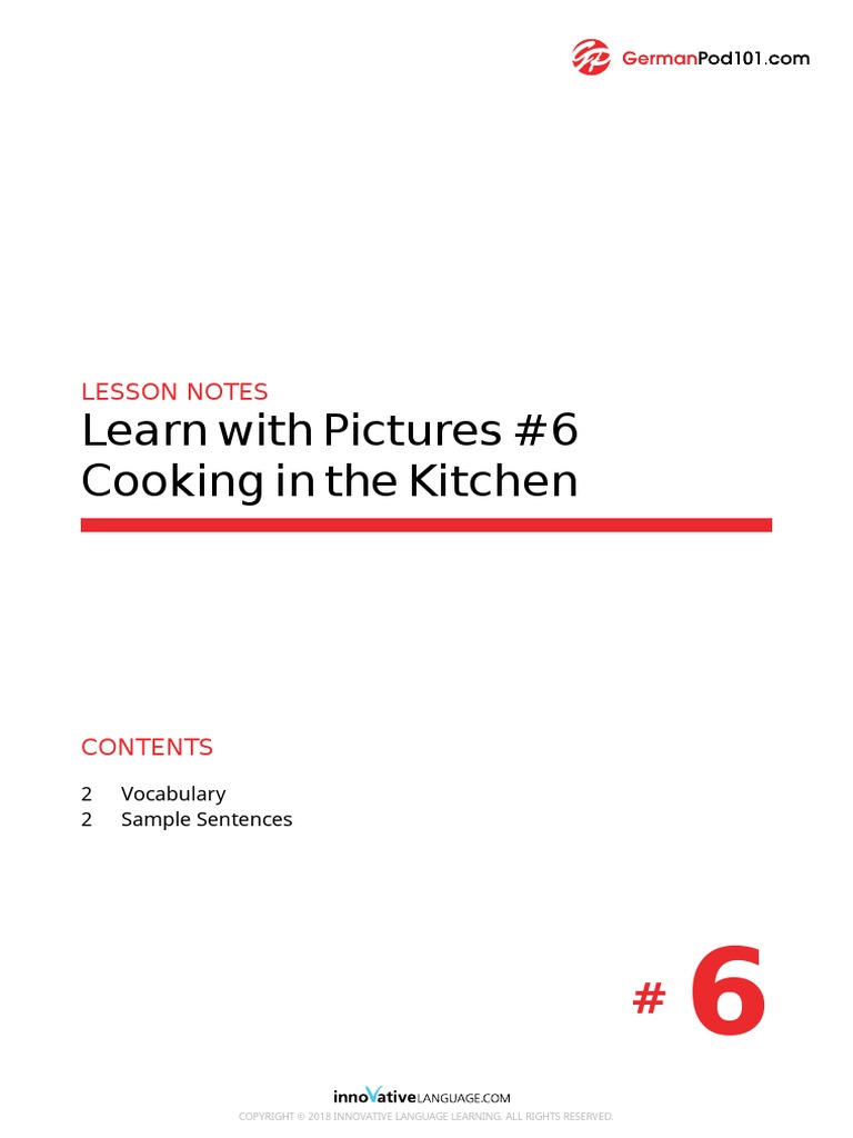 Kitchen Things in German | PDF