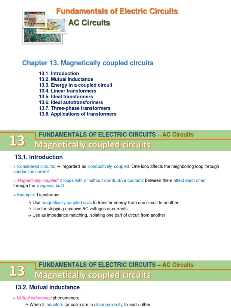 LC2 EE3726 C13 Magnetics Coupled Circuits | PDF | Inductor | Transformer