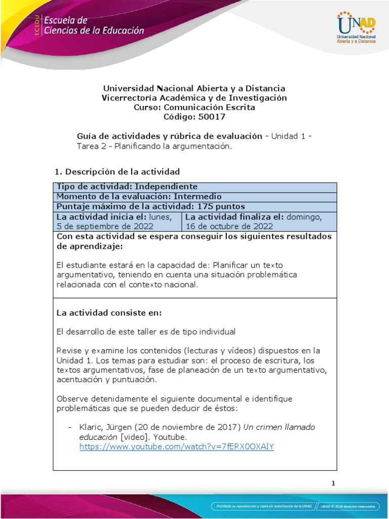 Comunicacion Escrita - TAREA 2 | PDF