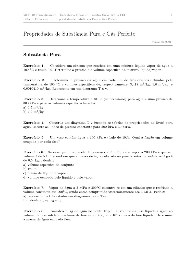Lista1 Propriedades | PDF