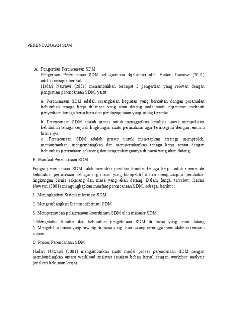 Perencanaan SDM | PDF