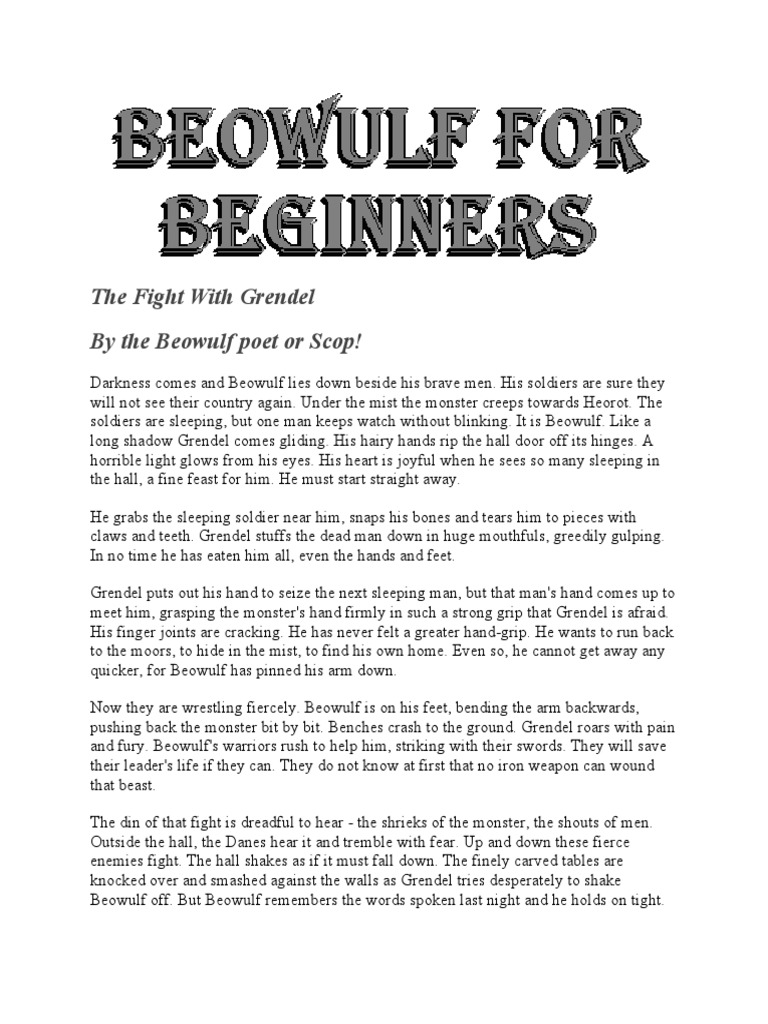 Beowulf... The Fight With Grendel | PDF